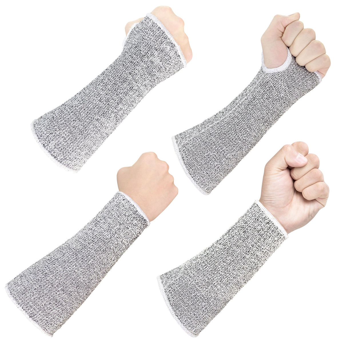 MIG4U 2 Pairs Cut Resistant Sleeves Forearm Level 5 Protection – Mig4you